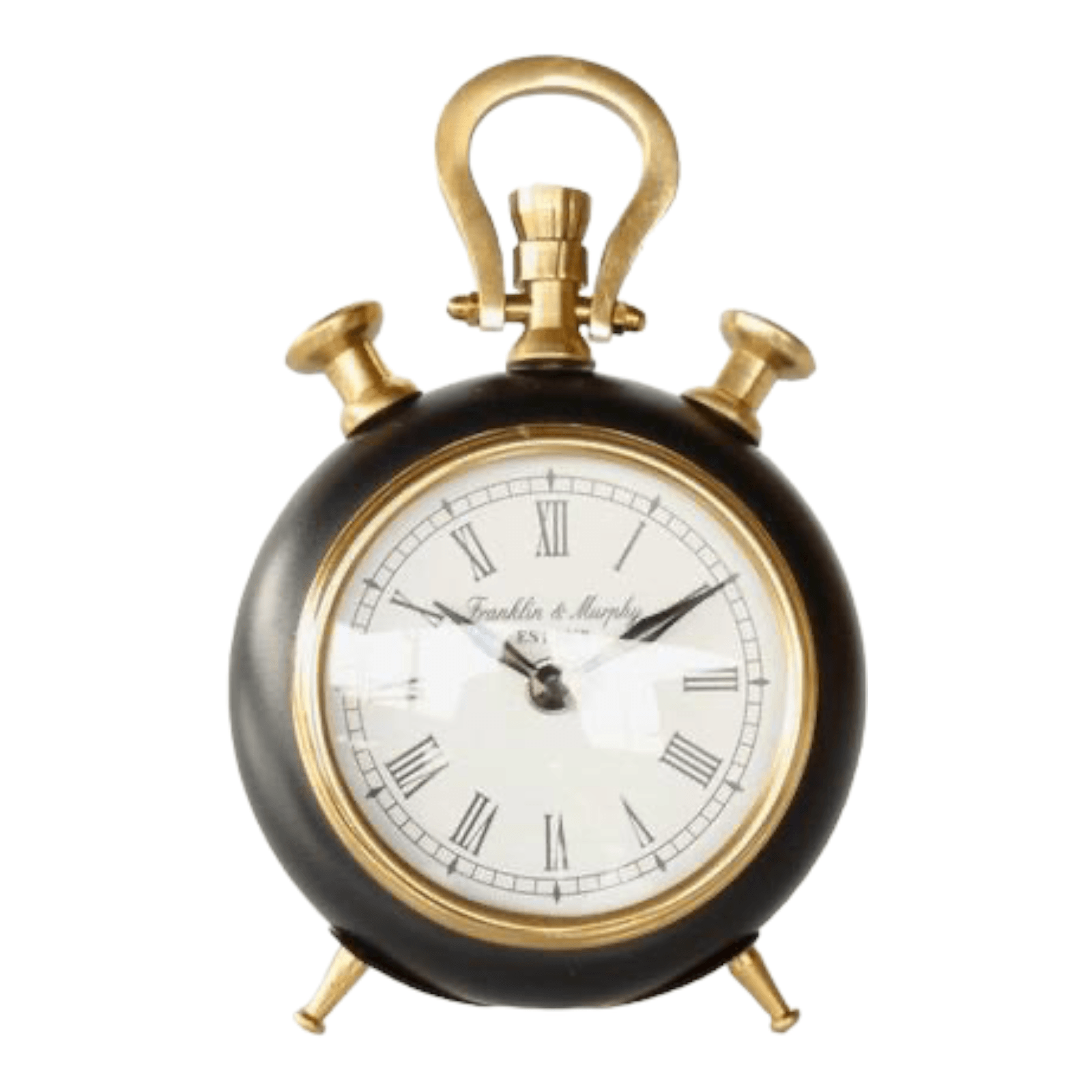 Clock In Black and Brass (21cm) – Jenny Robert Exclusive Décor (Pty) Ltd